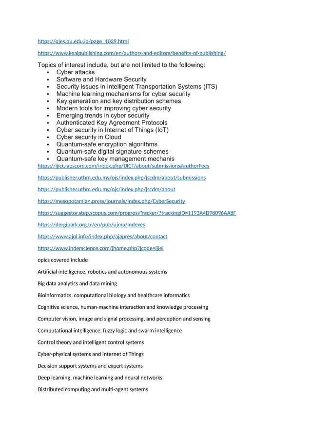 list of Scopus journals to publish papers | PDF