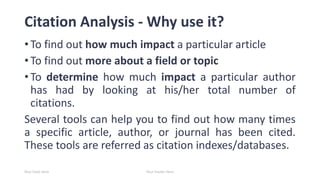 Measuring the Research Impact | PPT