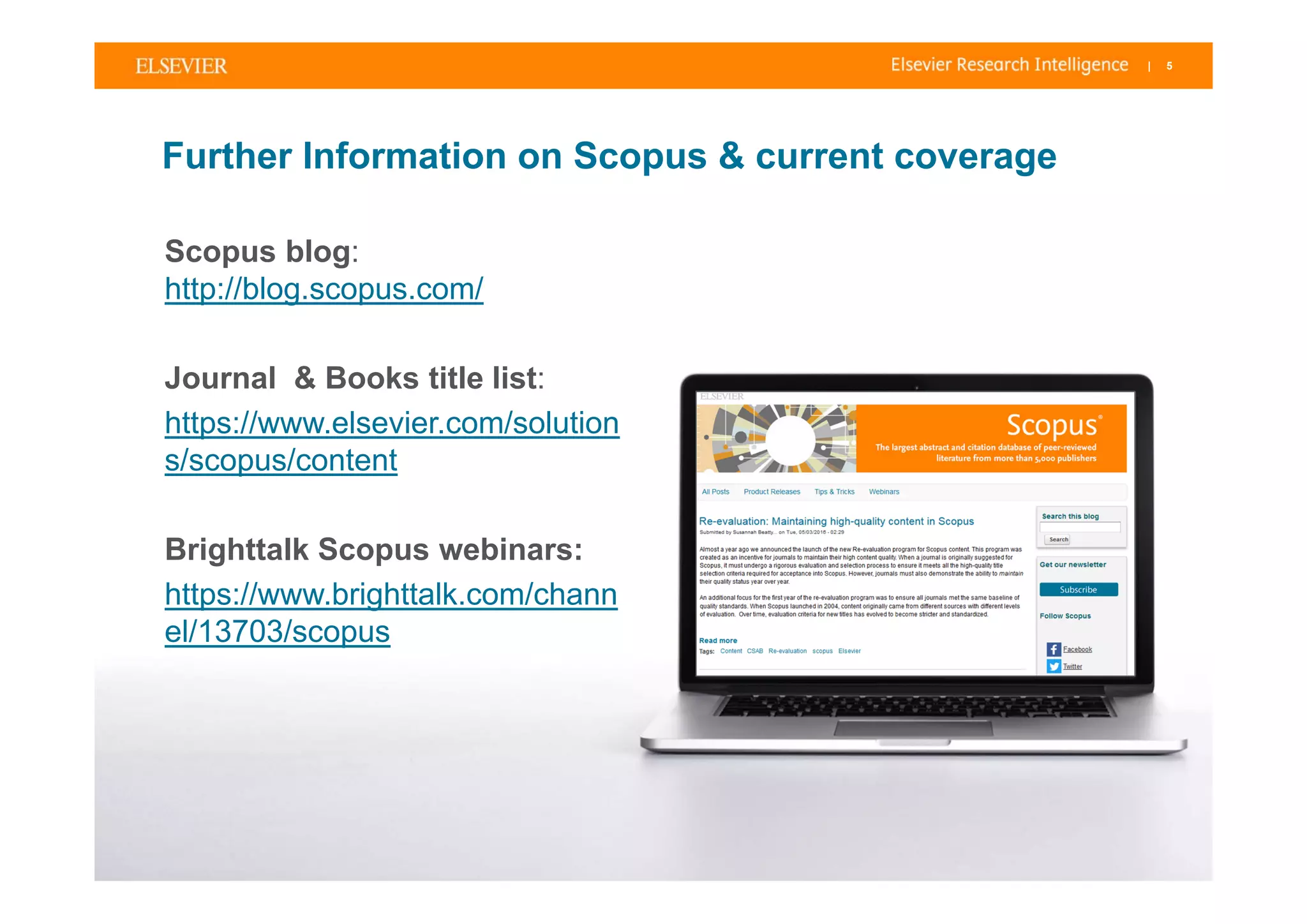Scopus & SciVal Training for Researchers | PDF
