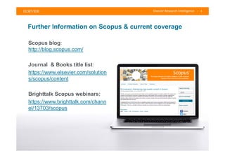 Scopus & SciVal Training for Researchers | PDF | Technology & Computing