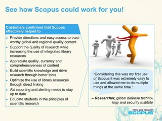 Elsevier Scopus Value Story 09 | PPT