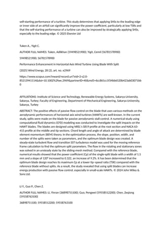 scopus vertical Axis wind power generation | DOCX