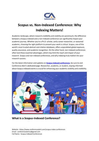 Scopus vs. Non-Indexed Conference: Why Indexing Matters!.pdf