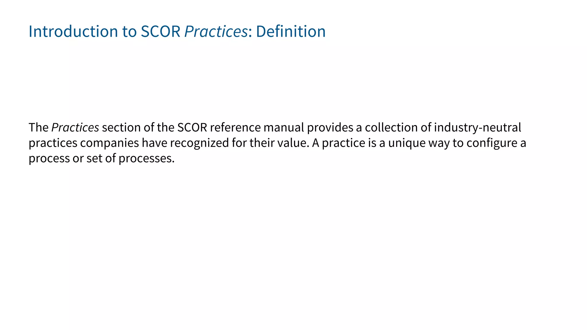 Supply Chain Operations Reference Model | PPTX