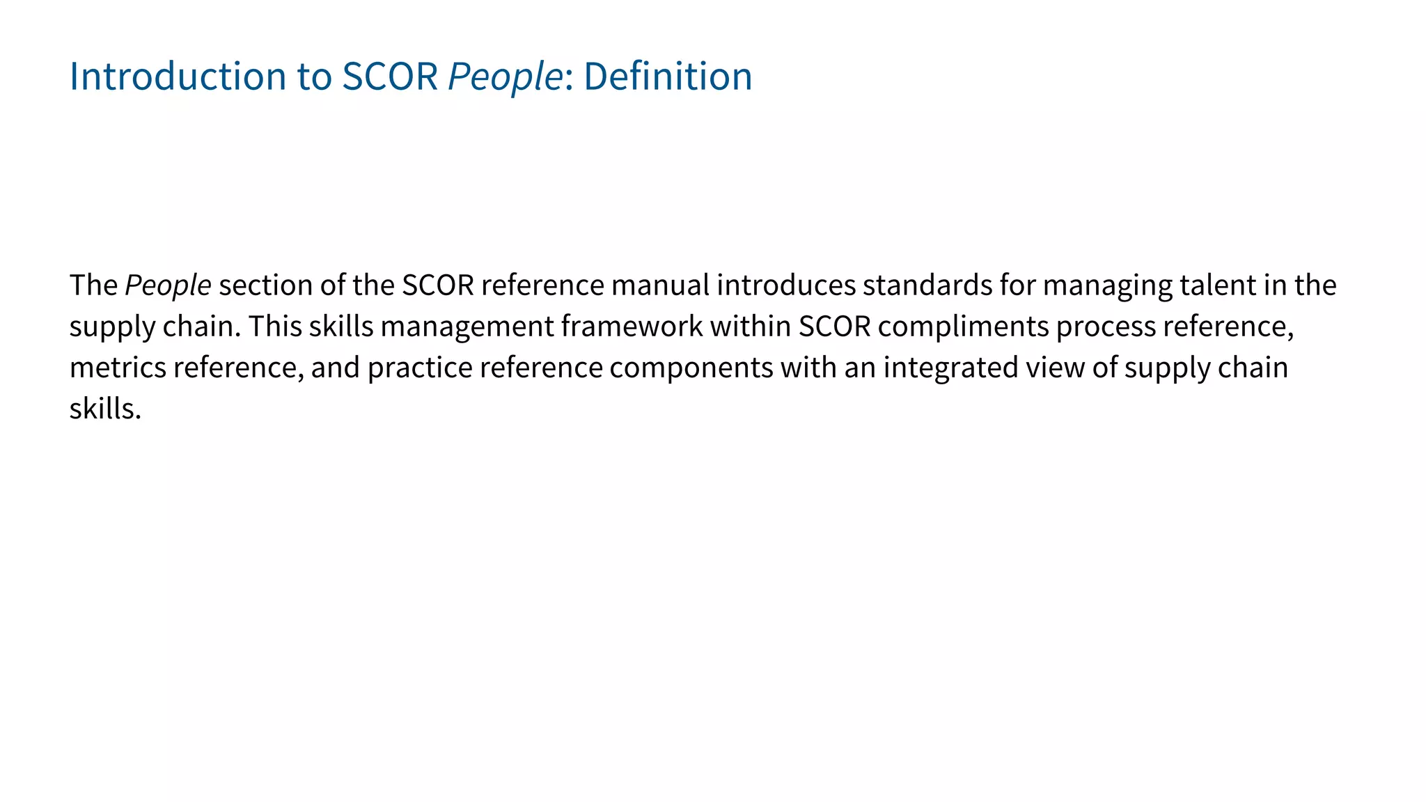 Supply Chain Operations Reference Model | PPTX
