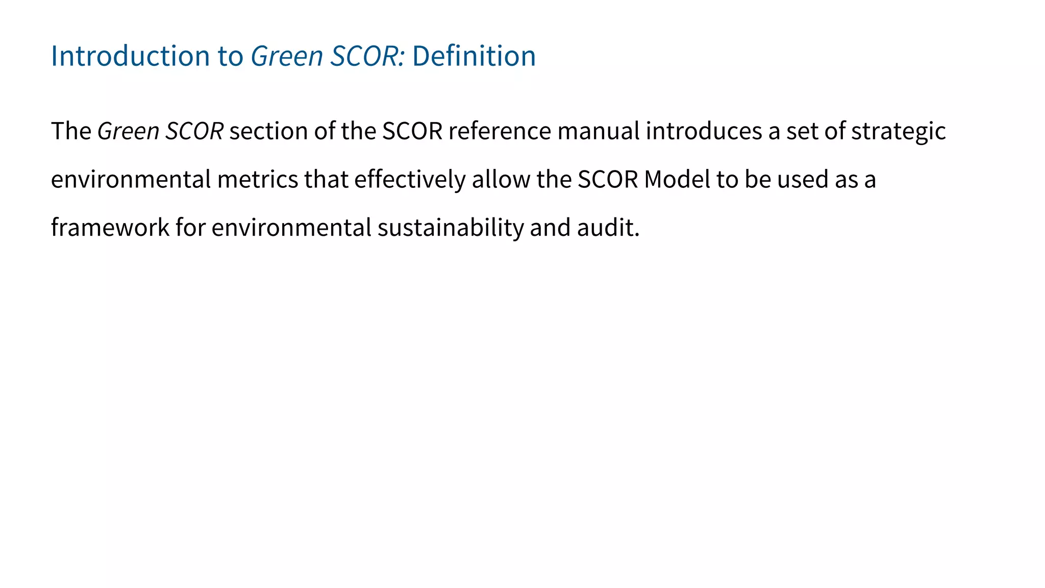 Supply Chain Operations Reference Model | PPTX