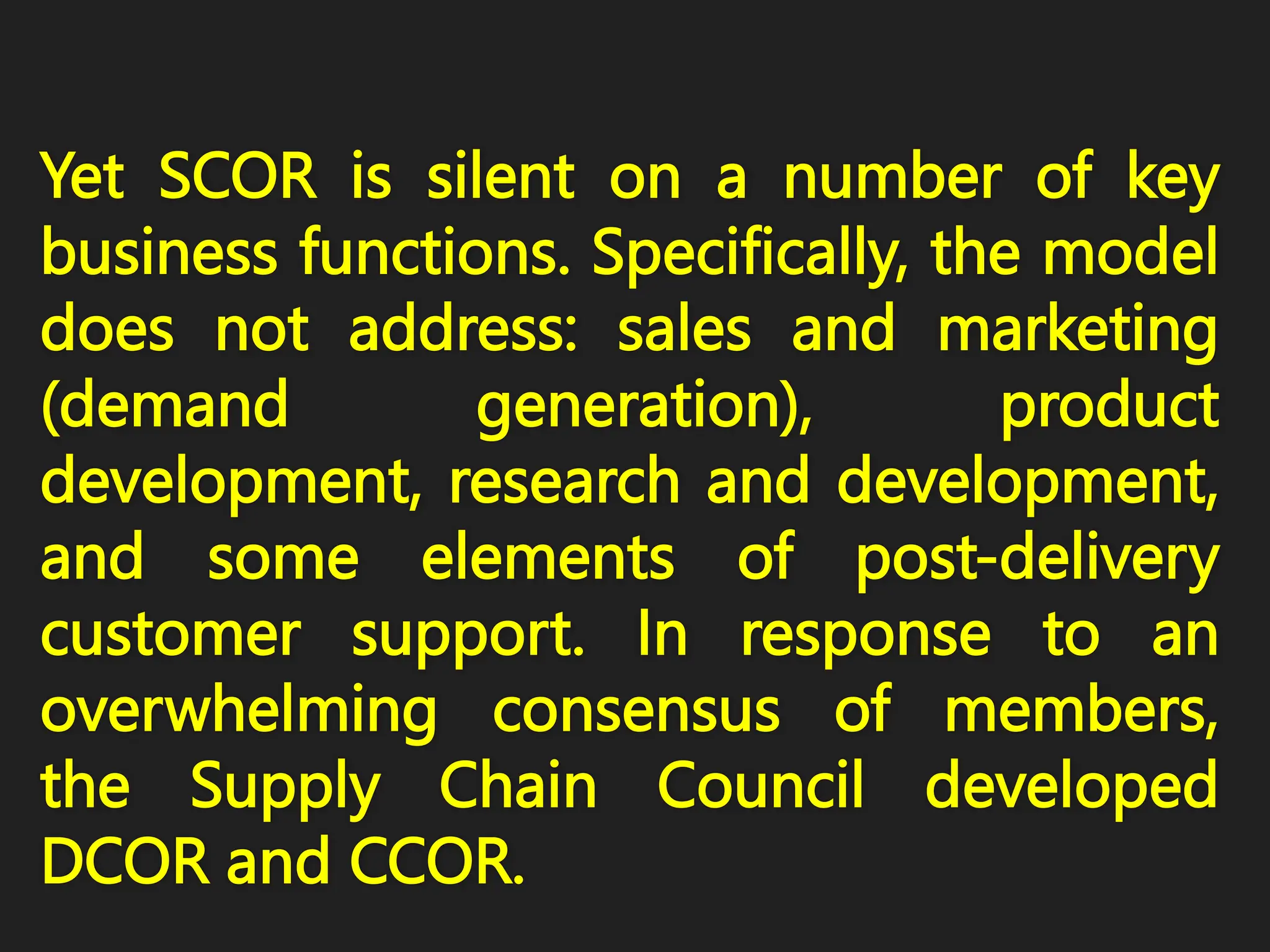 Supply Chain Operations Reference-Model (SCOR®) Overview | PPT