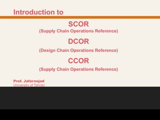 Supply Chain Operations Reference-Model (SCOR®) Overview | PPT | Logistics | Business