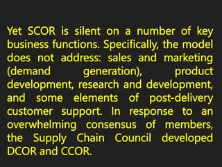 Supply Chain Operations Reference-Model (SCOR®) Overview | PPT ...