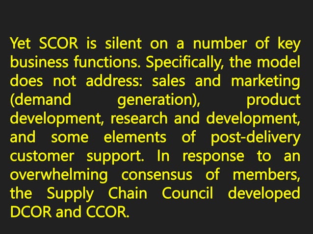 Supply Chain Operations Reference-Model (SCOR®) Overview | PPT ...