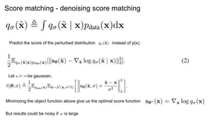 Score based generative model | PPT