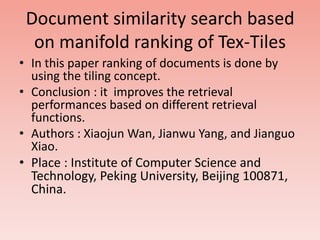 score based ranking of documents | PPT