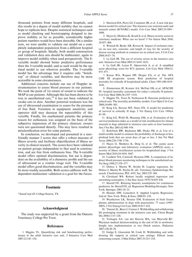 SCORE APPLE gatos.pdf | Veterinary Medicine | Pets