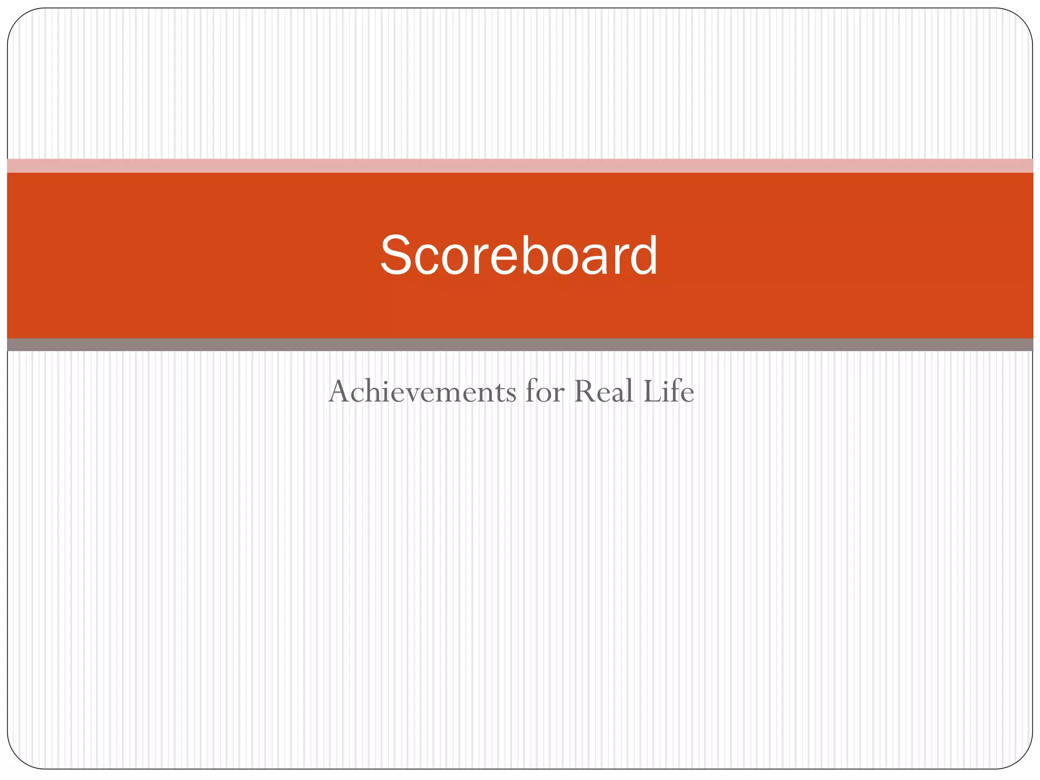 Scoreboard presentation | PDF