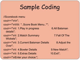 [Scorebook final] | PPTX