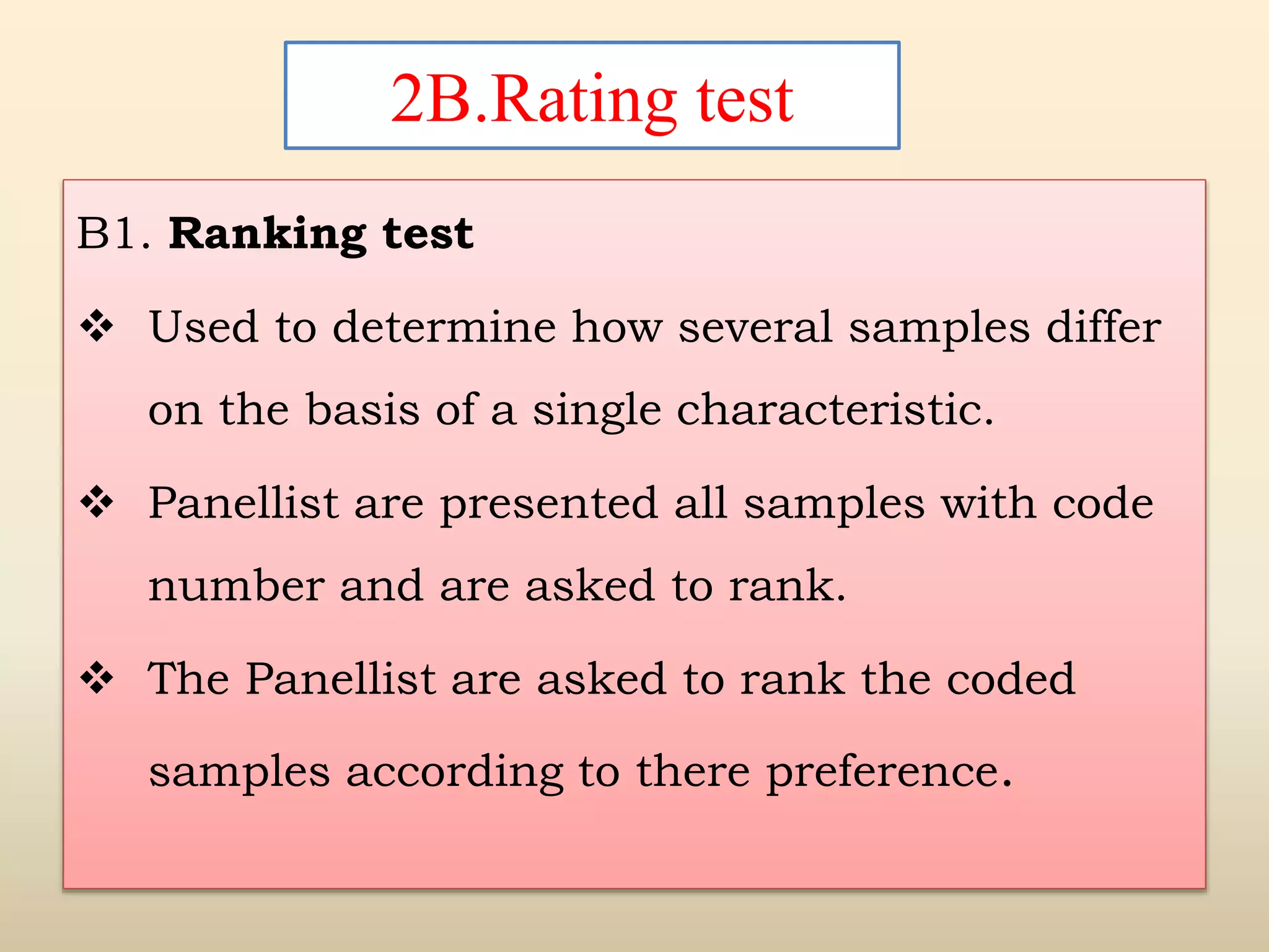 Sensory evaluation of food products | PPTX