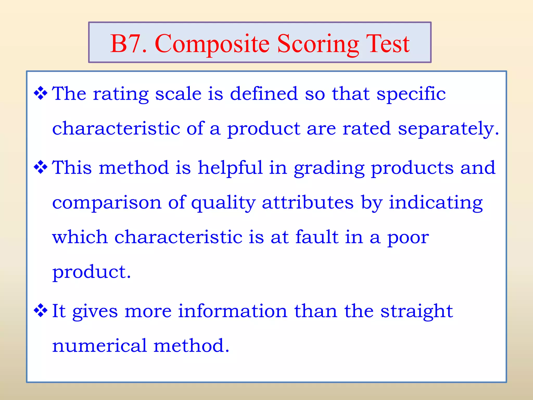 Sensory evaluation of food products | PPTX