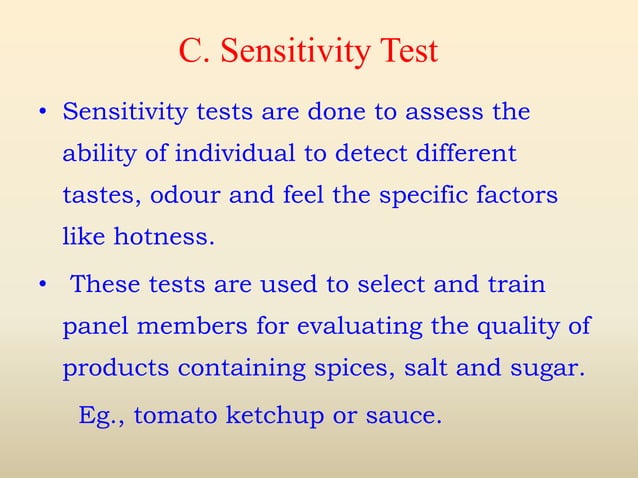 Sensory evaluation of food products | PPTX