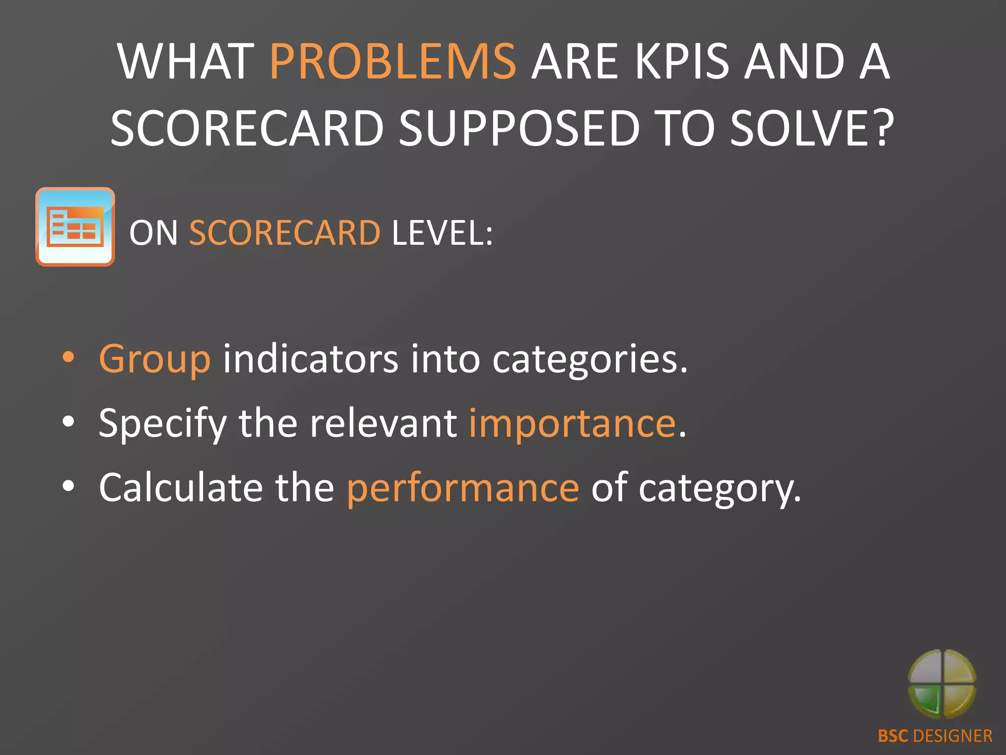 Scorecard and KPIs 101 | PPTX