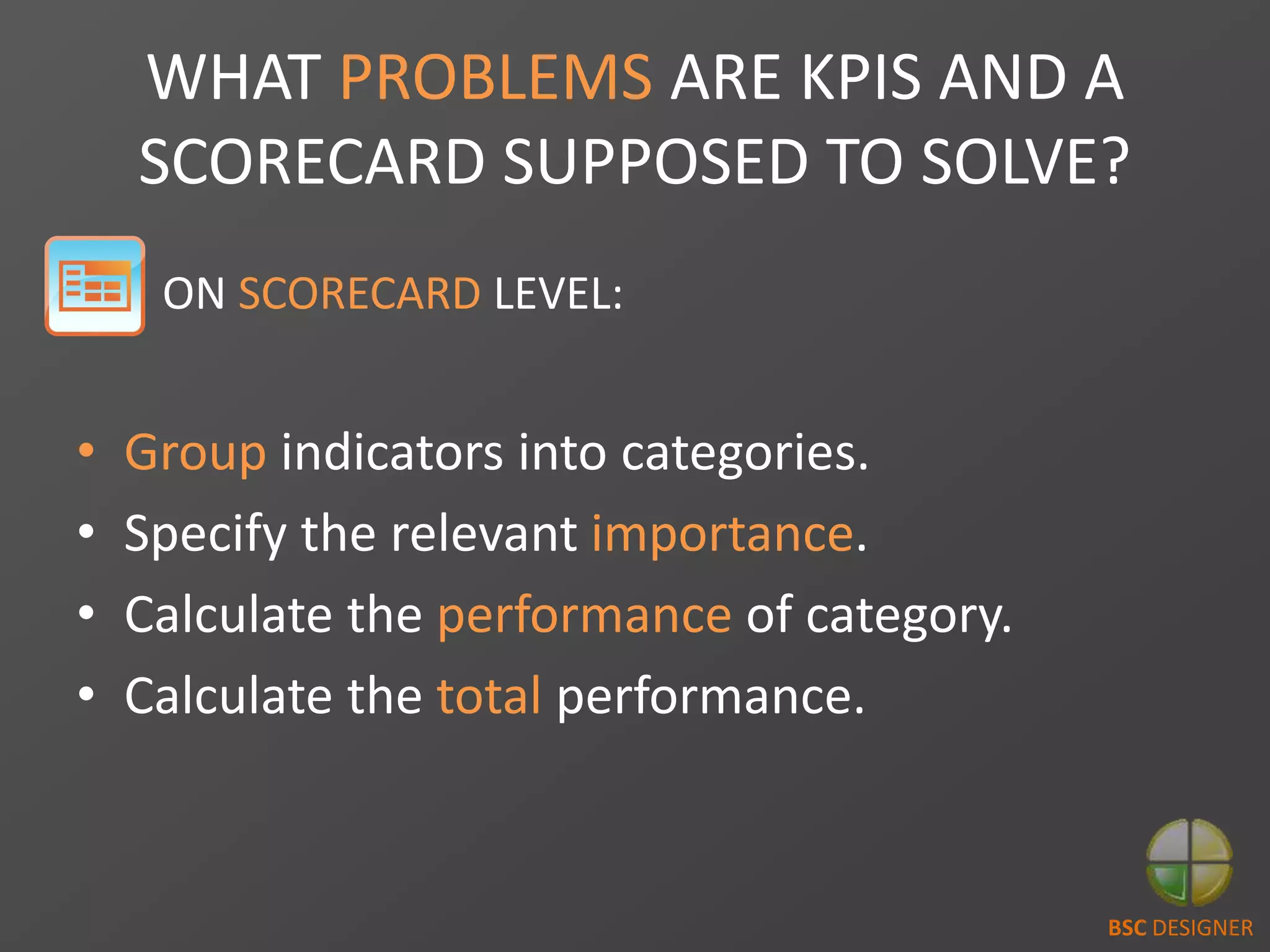 Scorecard and KPIs 101 | PPTX
