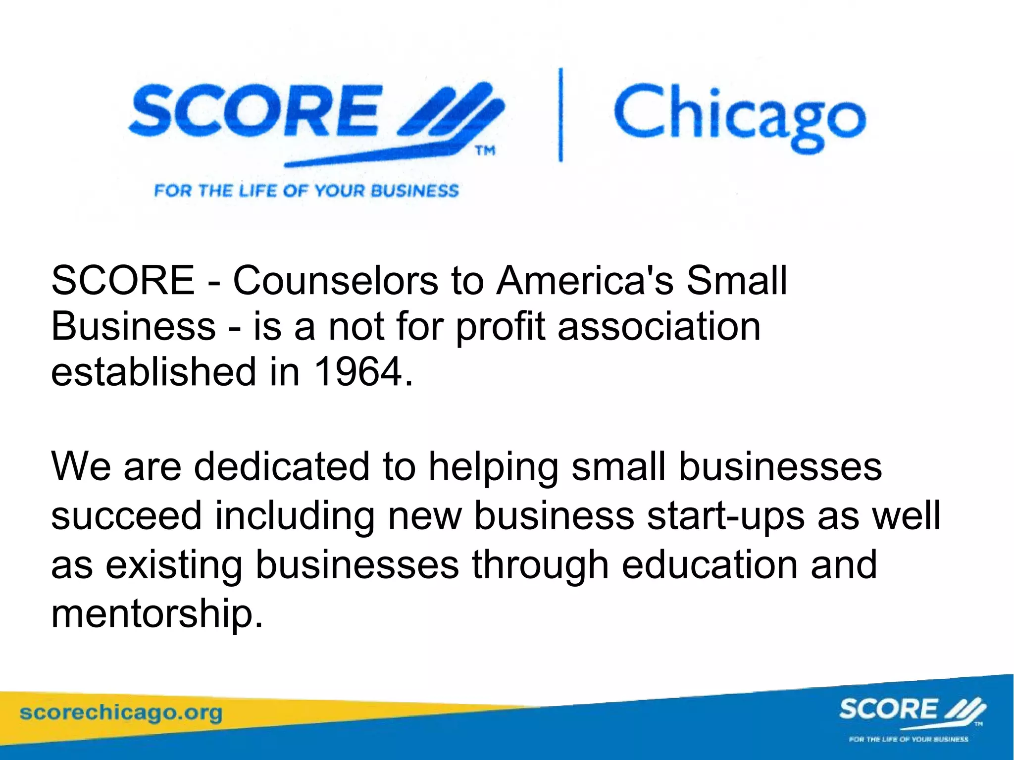 Score Chicago Introduction | PPT