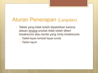 Scored tablet | PPTX