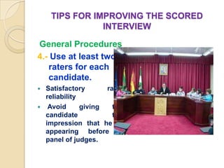 Scored interview presentation | PPT