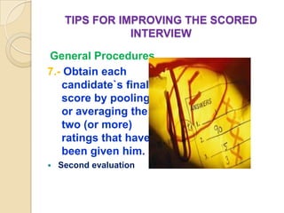 Scored interview presentation | PPT