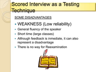 Scored interview presentation | PPTX