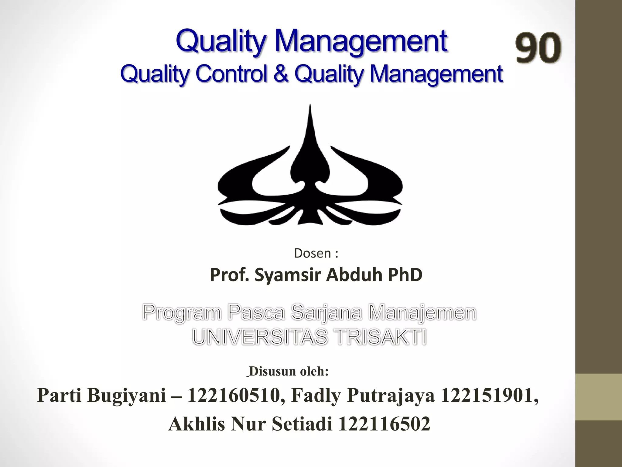 Quality Management | PPT