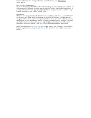 Scorereport | PDF | Educational Assessment | Education