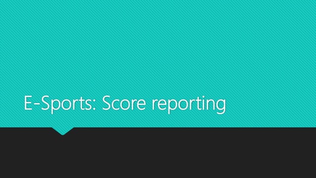 Score Reporting | PPT
