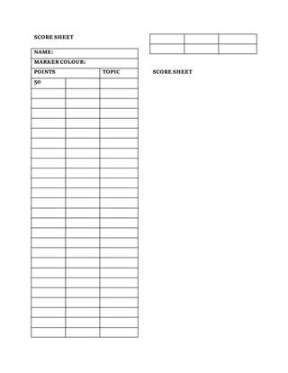 Score sheet | DOCX