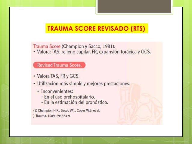Score trauma del adulto
