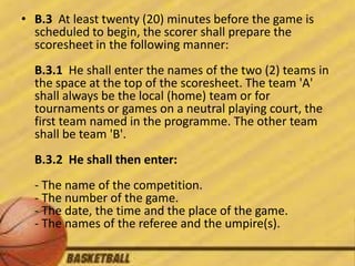 Scoring in basketball | PPTX