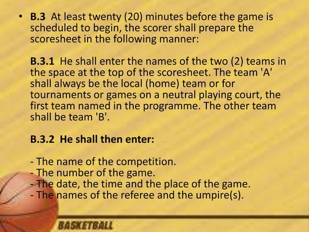 Scoring in basketball | PPTX | Soccer | Sports