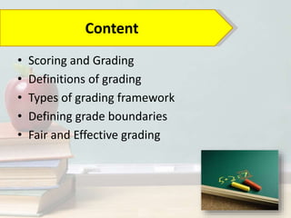 Scoring and grading ppt | PPTX