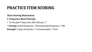SCORING HEALTH PRACTICES IN KAP RESEARCH.pptx