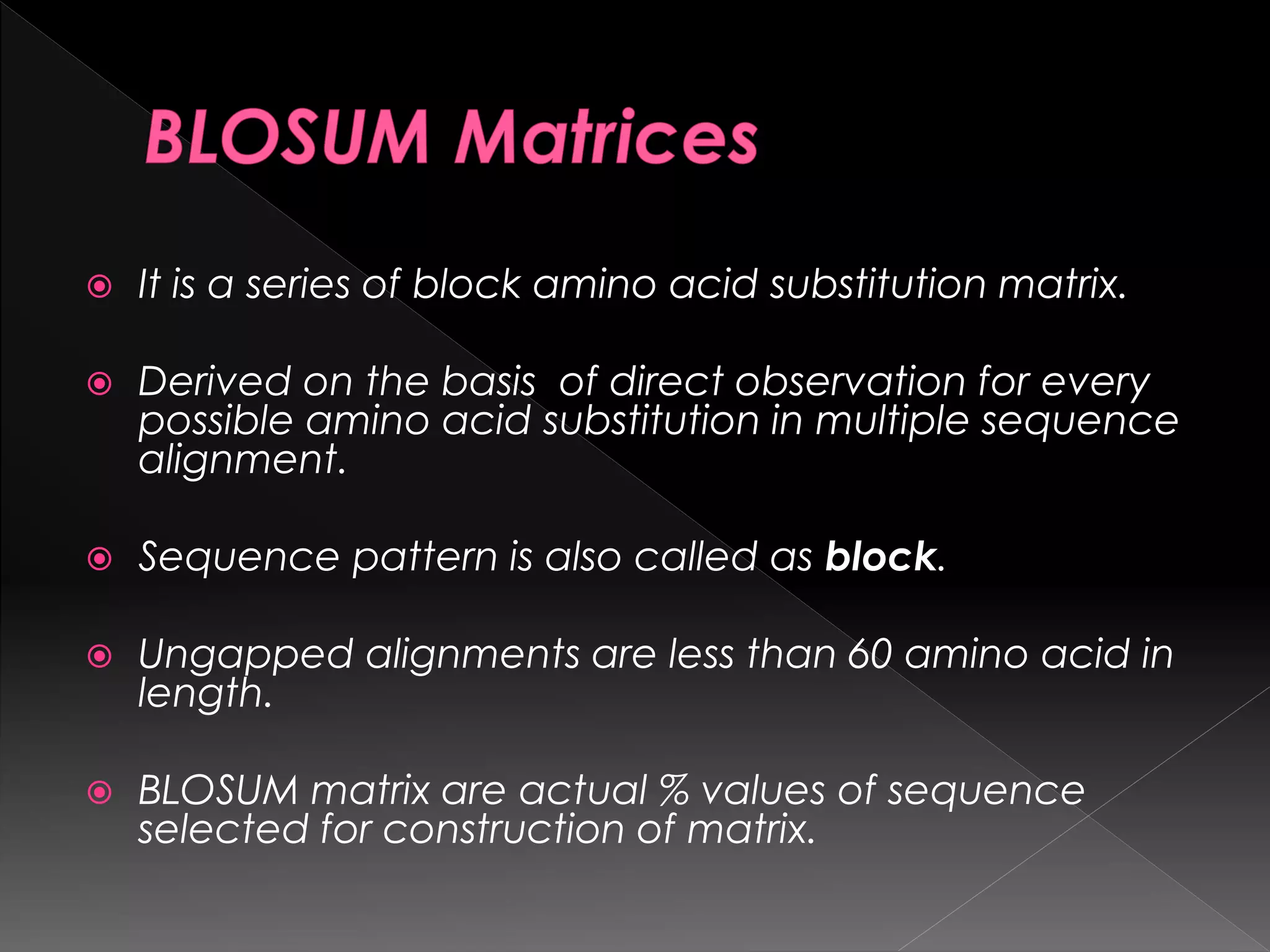 Scoring matrices | PPTX
