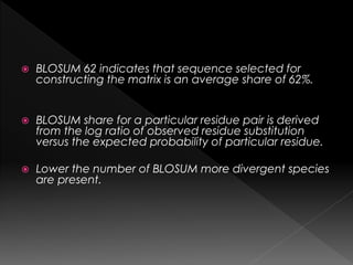 Scoring matrices | PPTX