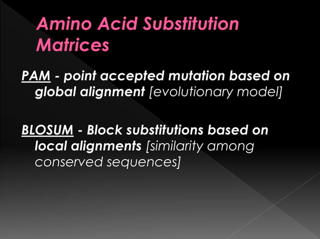 Scoring matrices | PPTX