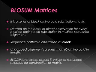 Scoring matrices | PPTX