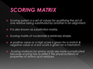 Scoring matrices | PPT