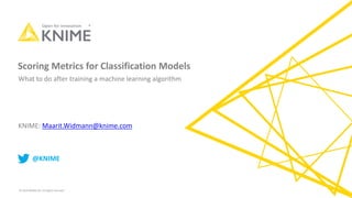 Scoring Metrics for Classification Models | PDF