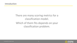 Scoring Metrics for Classification Models | PDF