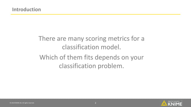 Scoring Metrics for Classification Models | PDF