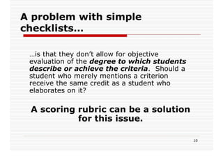 Scoring Options For Essays And Other Assignments | PPT