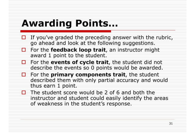 Scoring Options For Essays And Other Assignments | PDF