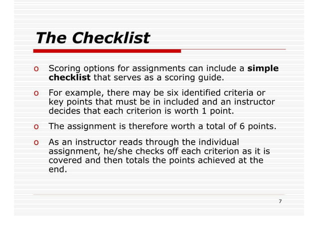 Scoring Options For Essays And Other Assignments | PDF