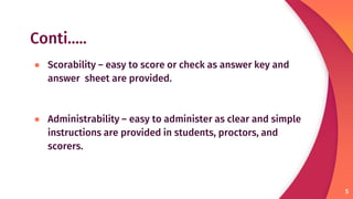 Scoring paper and pencil tests week 15 | PPT